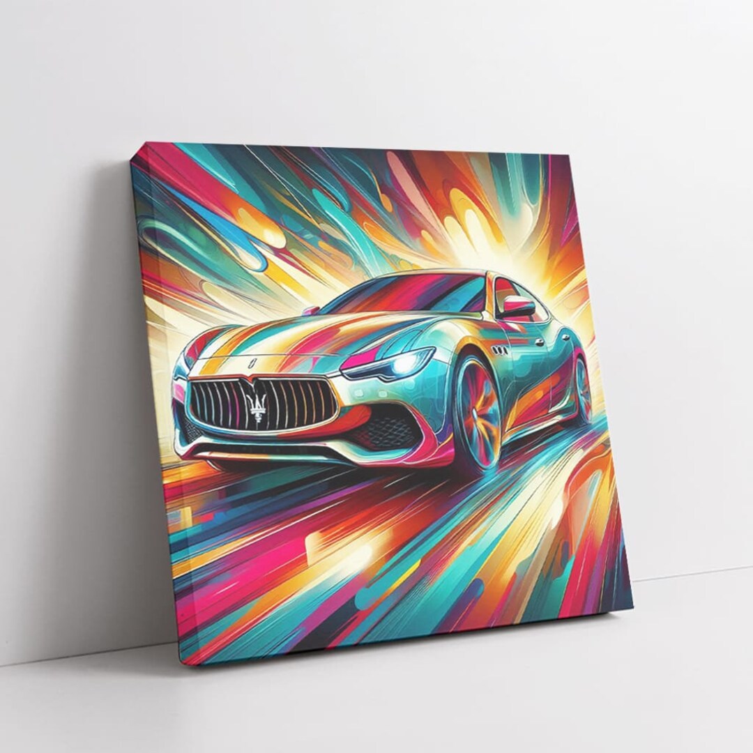 Poster Maserati Quattroporte Absctract 2 Canvas Painting Print & Gift ...