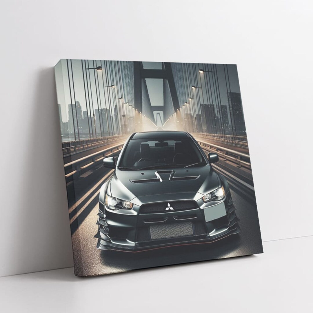 Poster Mitsubishi Lancer Evolution evo Bridge Cars Pictures & Mug and ...
