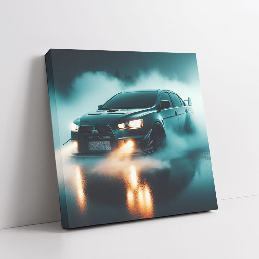 Poster Mitsubishi Lancer Evolution evo Fog 2 Car Art & Sweatshirt and ...