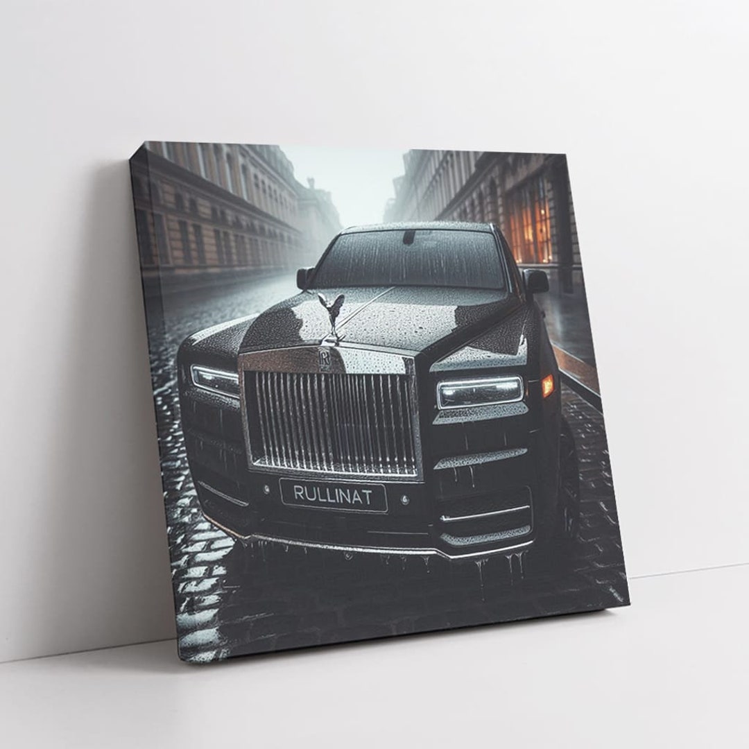 Poster Rolls-royce Cullinan Rainy Weather 2 Cars Pictures Living Room ...