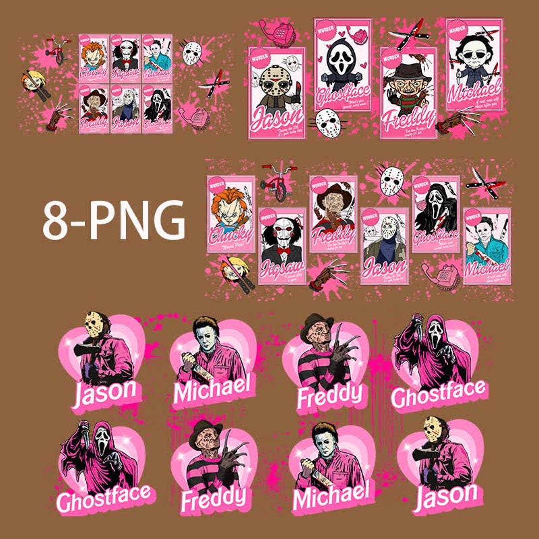 New Pink Horror Character & Masked Figure PNG Designs Ideal for ...