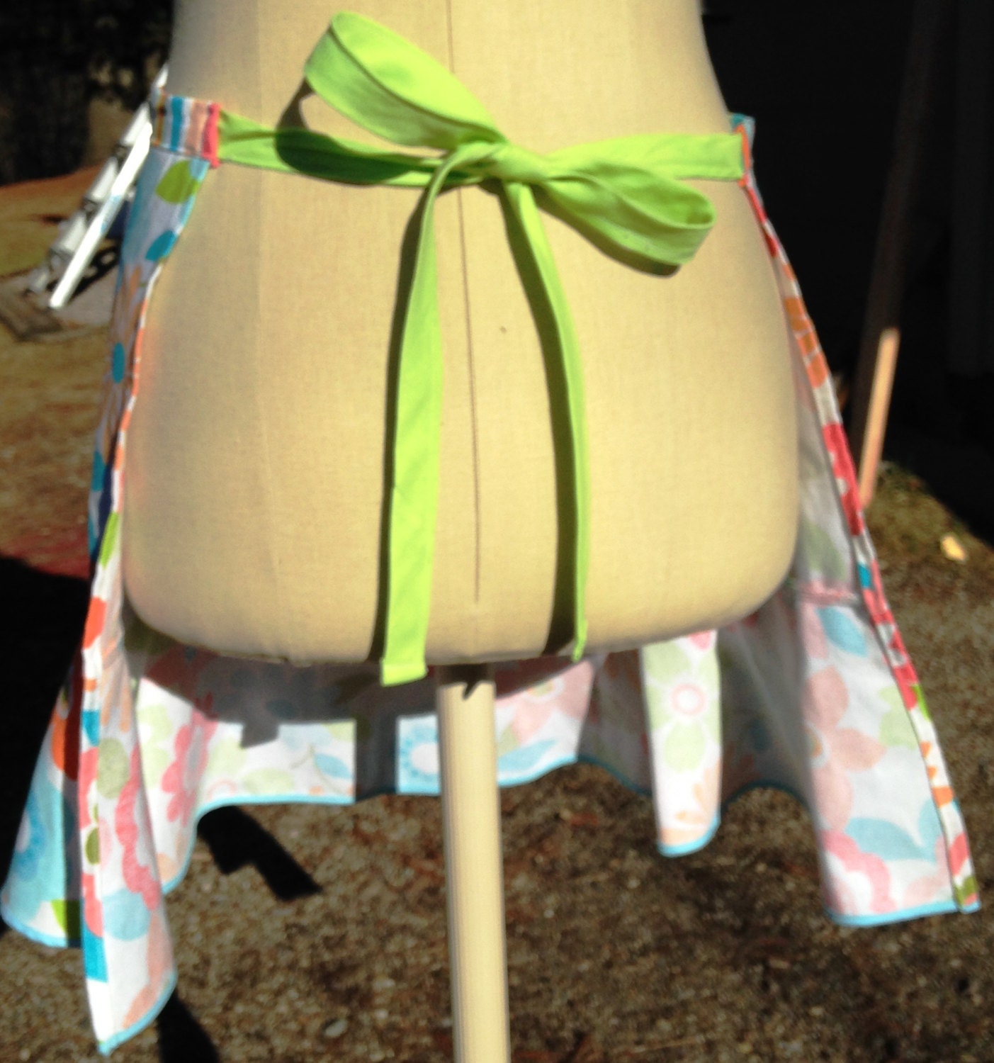 Vibrant Funky Floral Half Apron With Flair Ready for Spring - Etsy