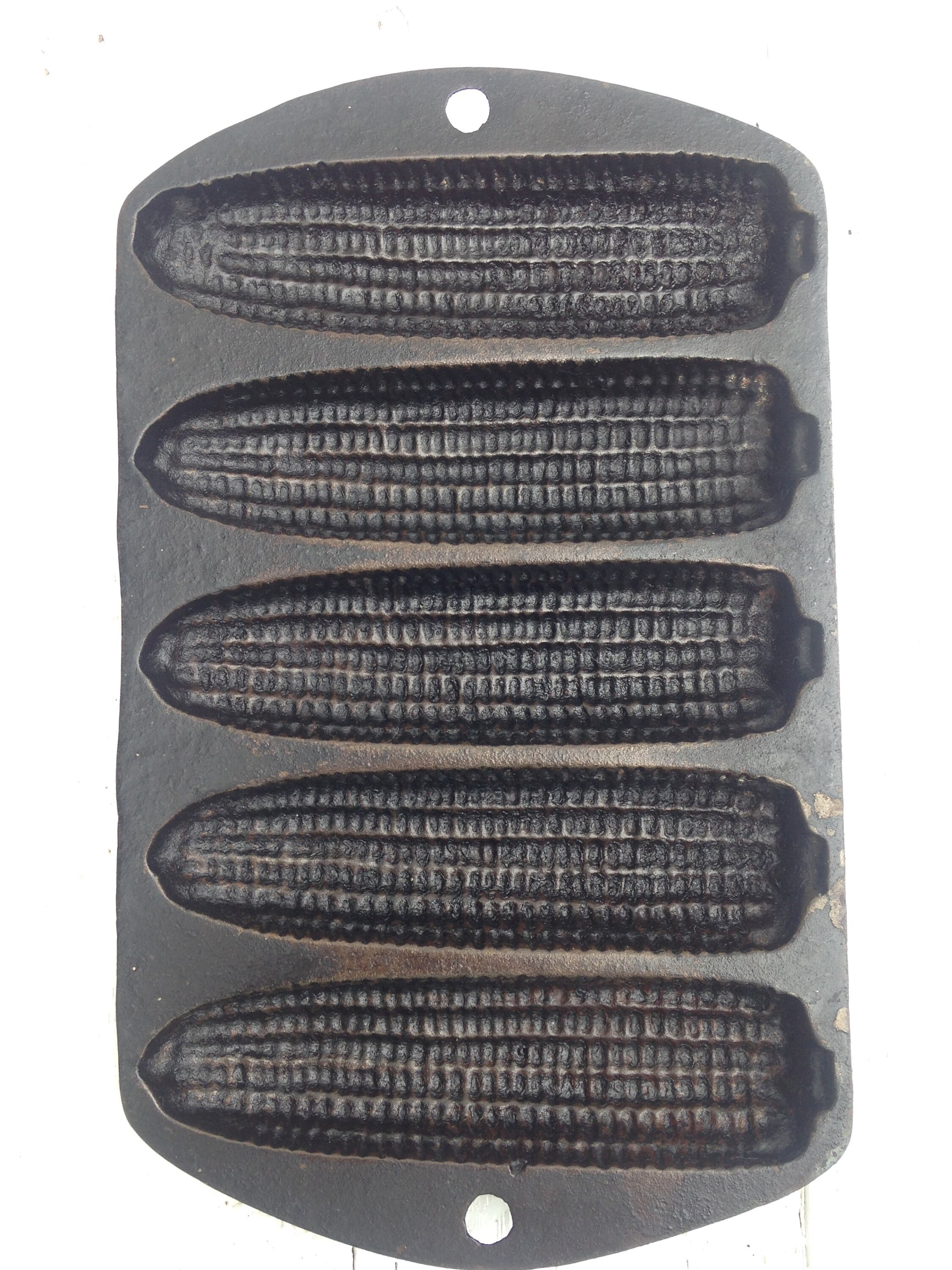 Farmhouse Vintage Cast Iron Corn Stick Baking Pan 5 Sections Cornbread ...