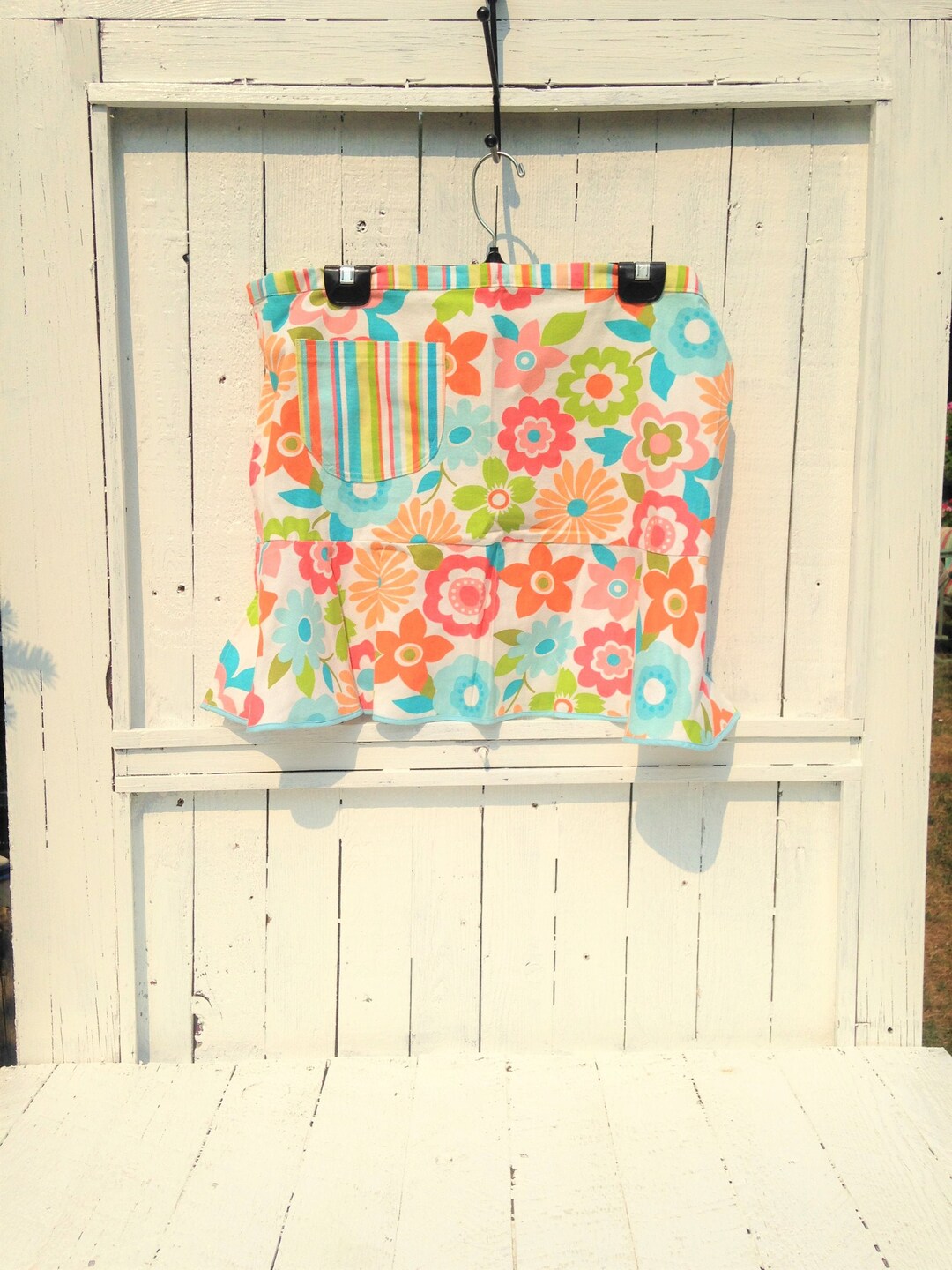Vibrant Funky Floral Half Apron With Flair Ready for Spring - Etsy