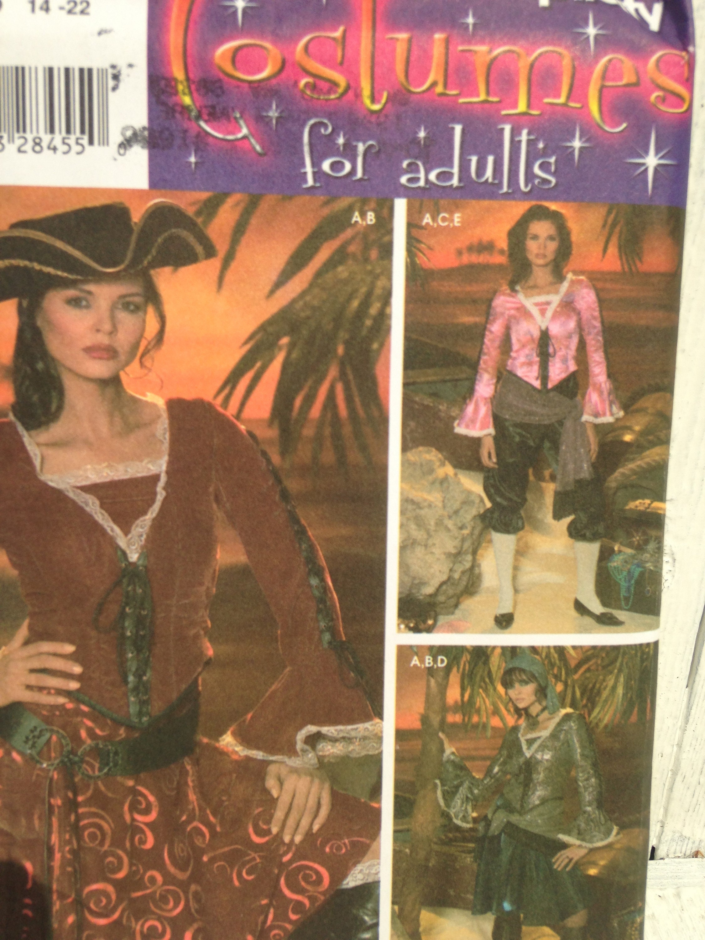 Simplicity 4914 Sewing Pattern Women's Pirate Costume Pattern Size 14 ...