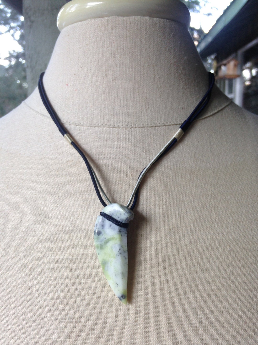 White Blue and Green Shark Tooth Style Cut & Polished Stone - Etsy