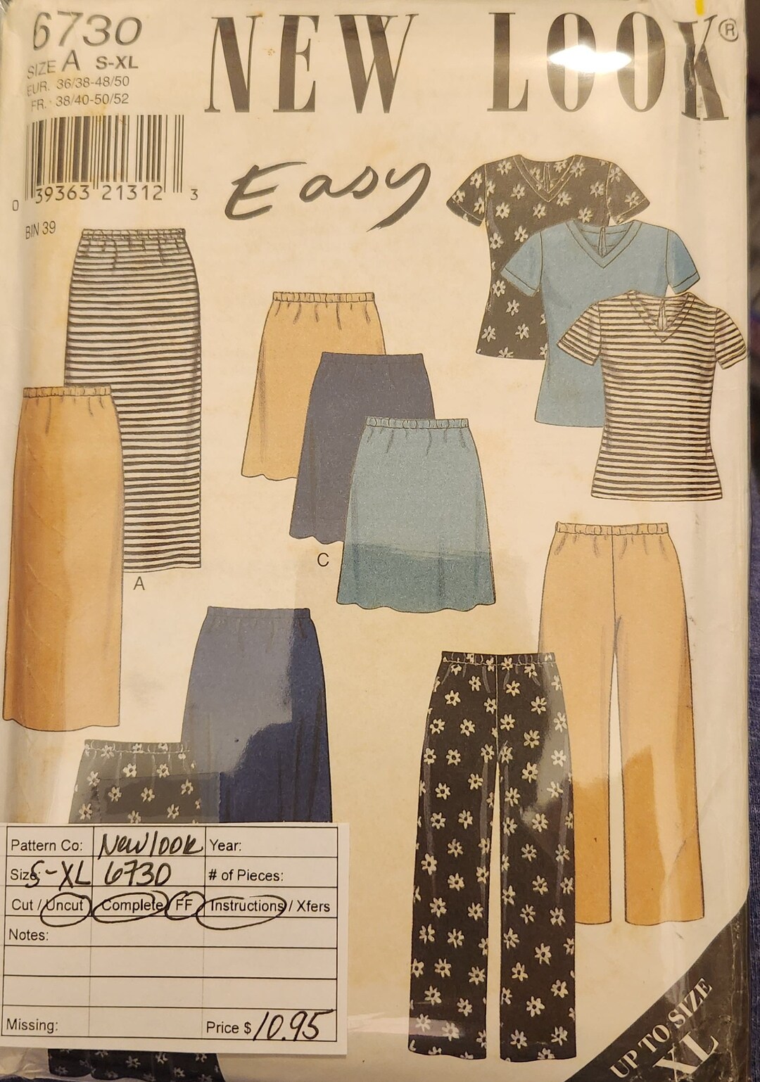 New Look 6730 Skirt, Pants and Shirt, Wardrobe Pattern - Etsy