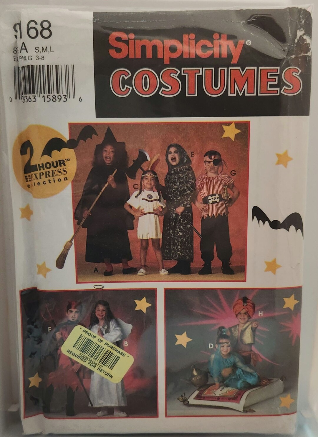 Simplicity 9168 Child Costume for Aladdin, Angel & Devil, Pirate ...
