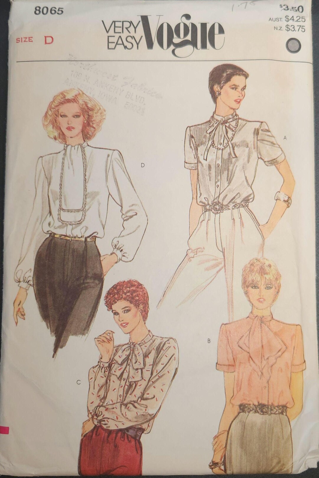Very Easy VOGUE 8065 Blouse Pattern - Etsy