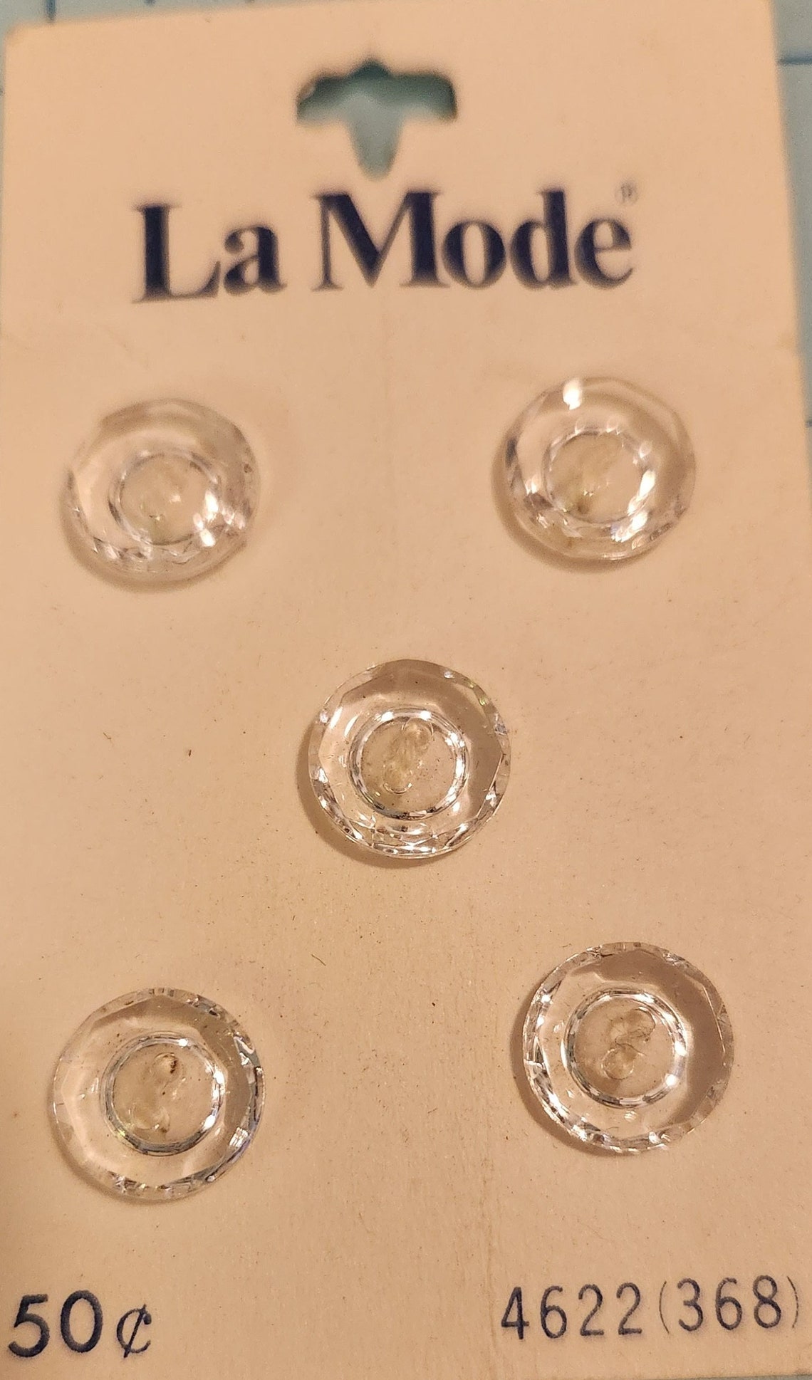 Vintage Clear Buttons - Etsy