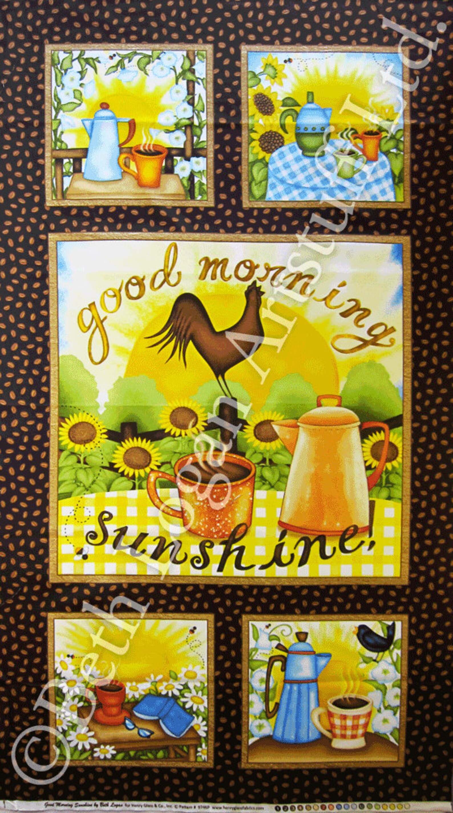 Good Morning Sunshine Cotton Fabric 24 Inch Panel - Etsy