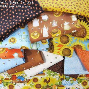 Coffee Pots - Good Morning Sunshine - Cotton Fabric by the Yard - Etsy