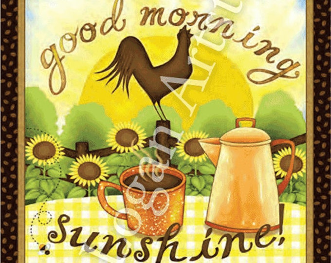 Good Morning Sunshine Cotton Fabric - 24 Inch Panel - Etsy