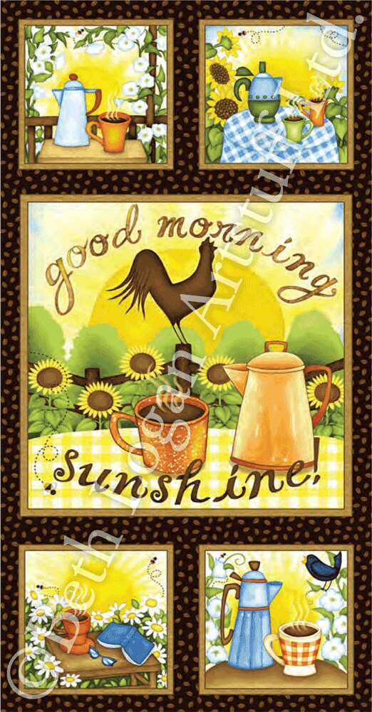 Good Morning Sunshine Cotton Fabric 24 Inch Panel - Etsy
