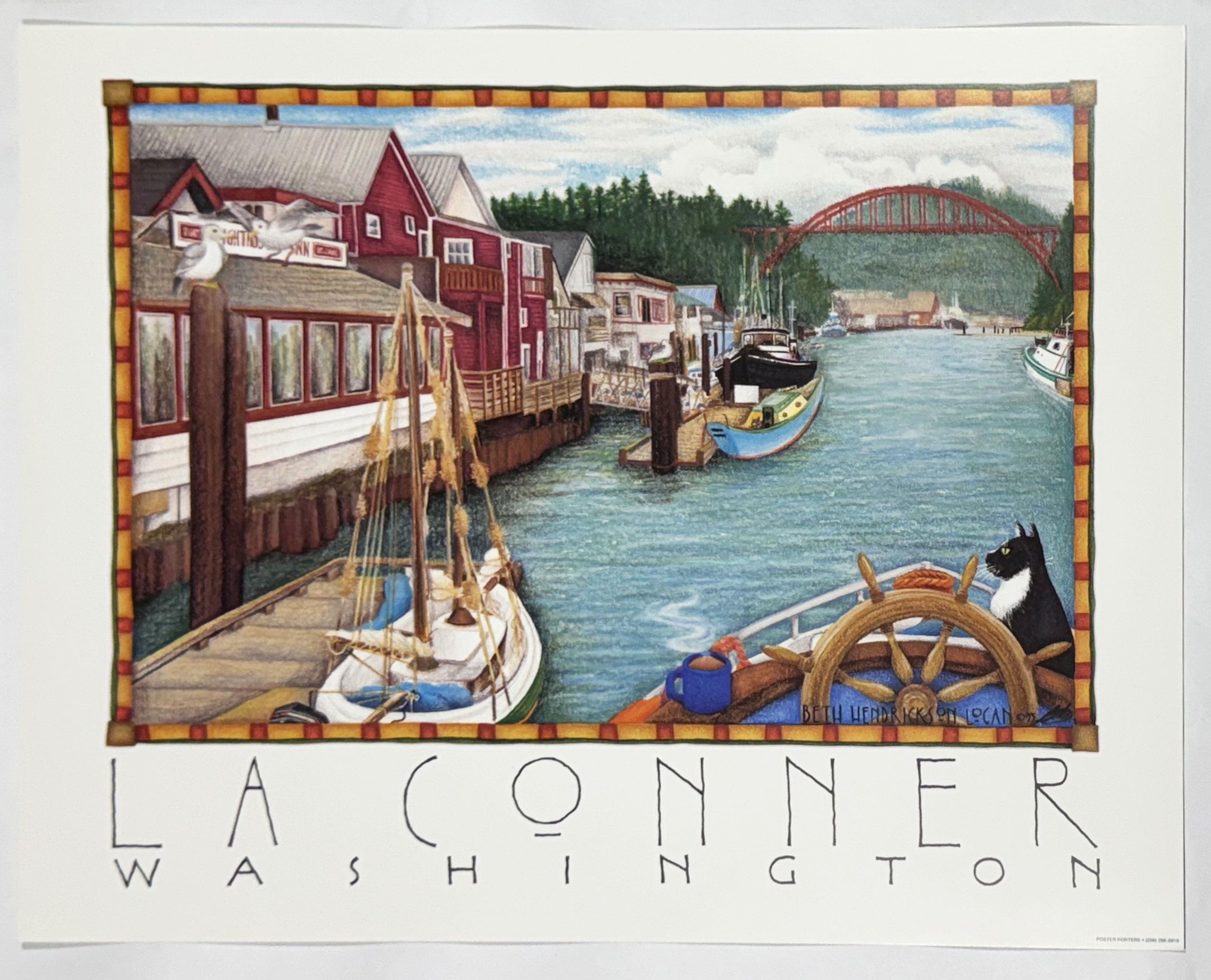 La Conner Washington Original Art Print - Etsy