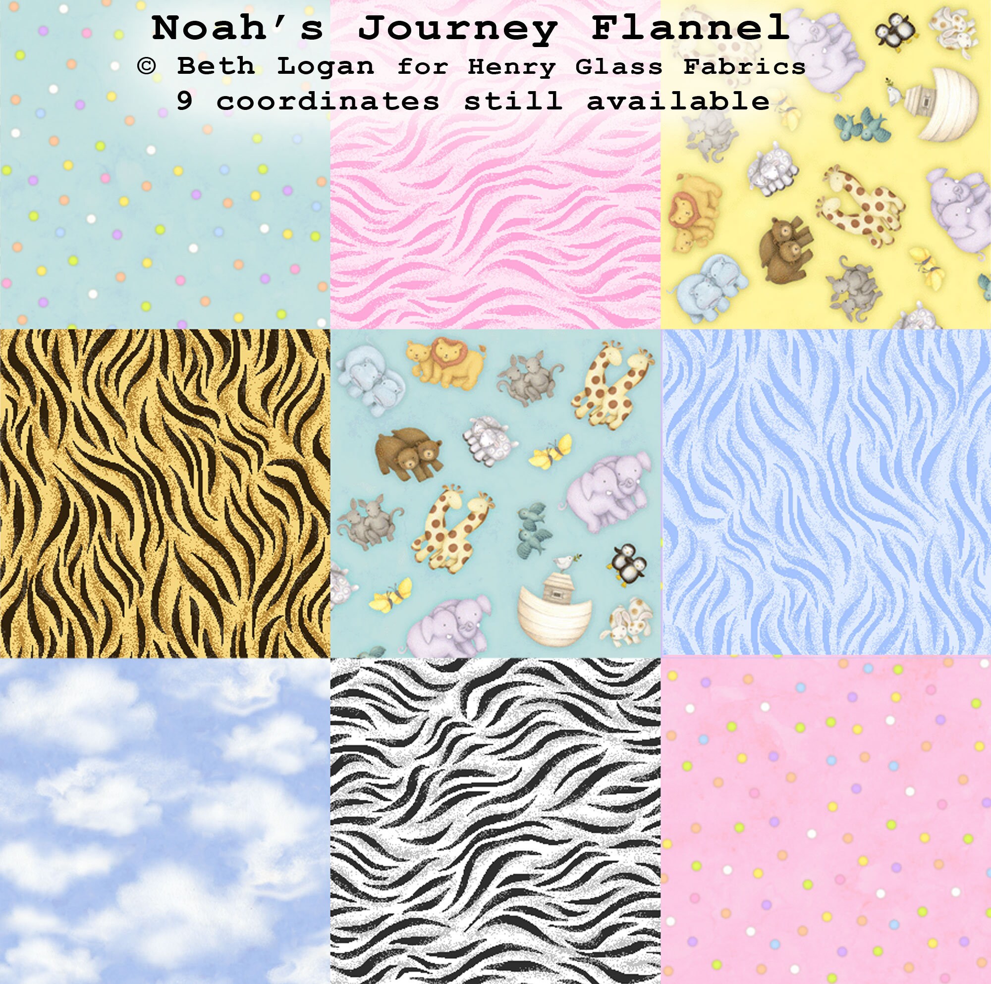 Noah's Journey Cotton FLANNEL Fabric by the Yard - Etsy