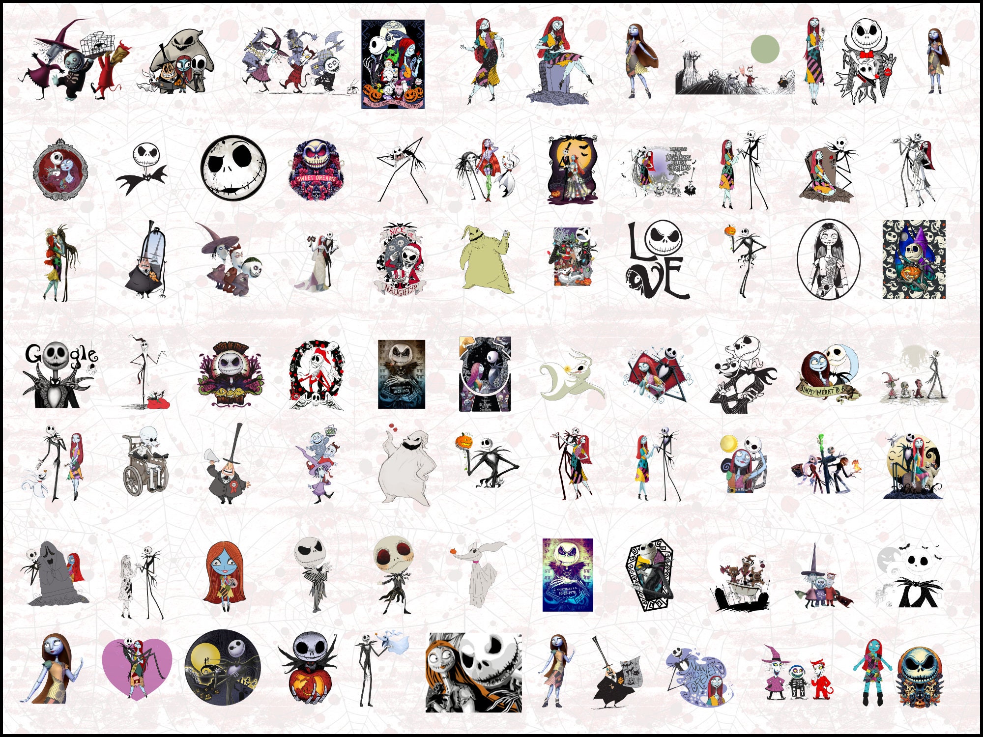 240+ Nightmare Christmas Halloween Bundle Png, Spooky Vibes Png, Spooky ...