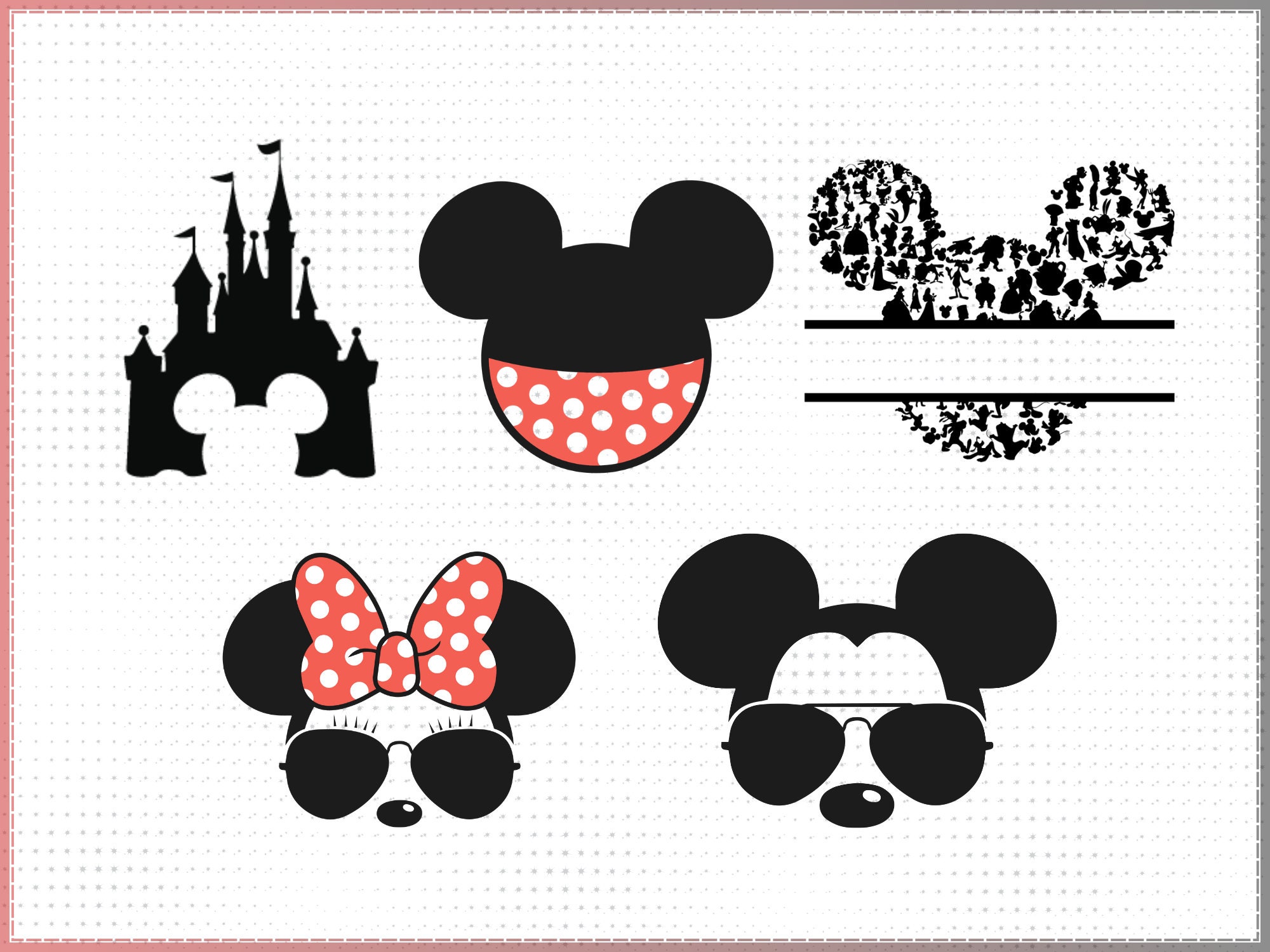 Mouse Font Bundle SVG, Mouse Font SVG, Mouse Ttf Letters SVG, Vinyl Cut ...