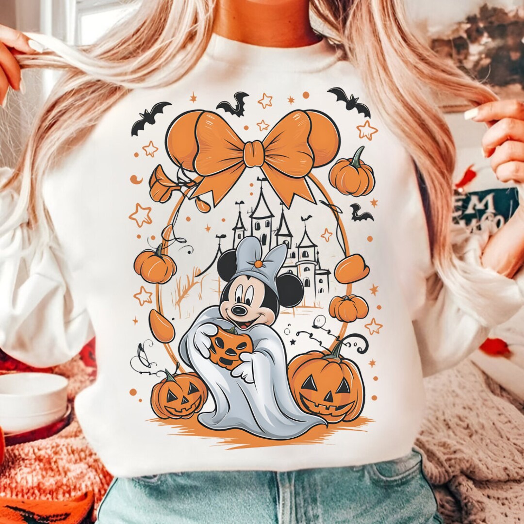 Retro Mini Mouse and Friends Happy Halloween Png, Trendy Micey Mouse ...