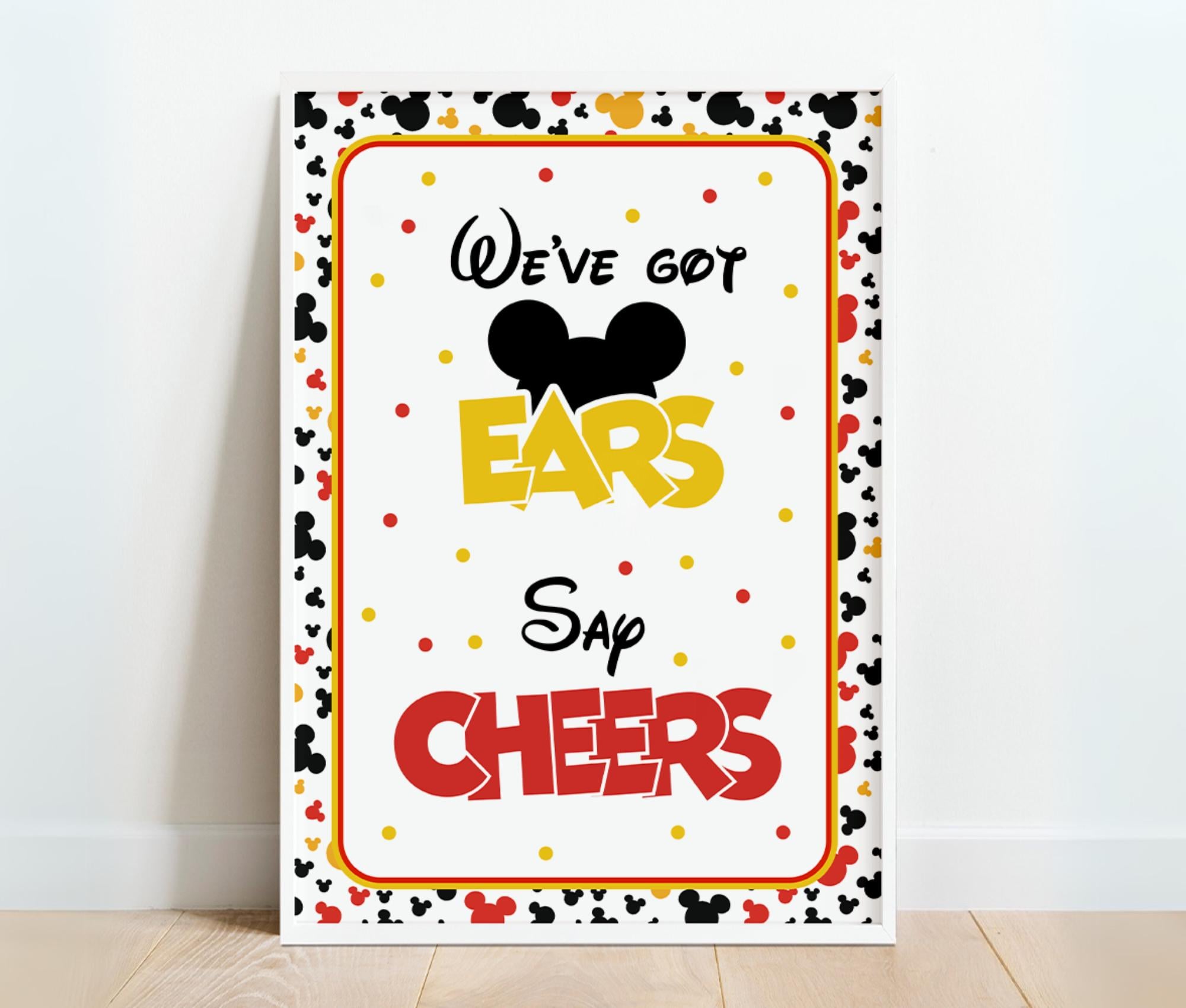 Mikey Mouse Inspired Birthday Party Signs Digital Bundle Party Favors ...