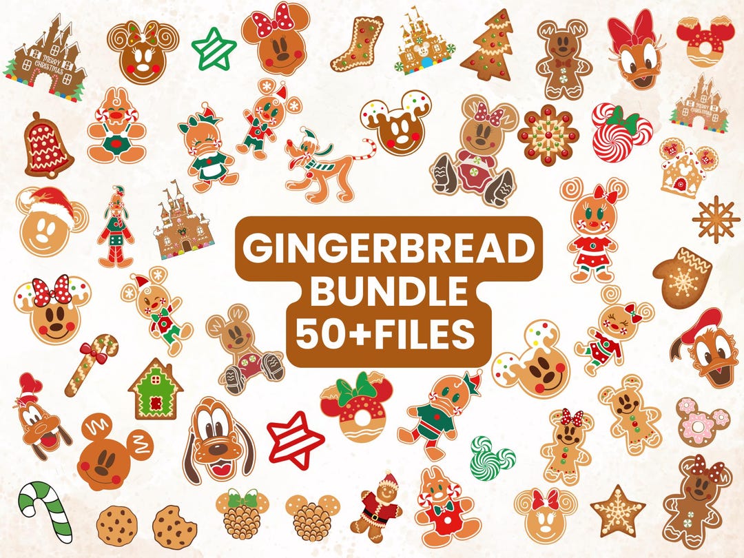 Christmas Svg Bundle, Christmas Doodle Svg, Mouse Gingerbread, Pink ...