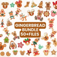 Mickey and Minnie Gingerbread SVG and PNG Files - Etsy