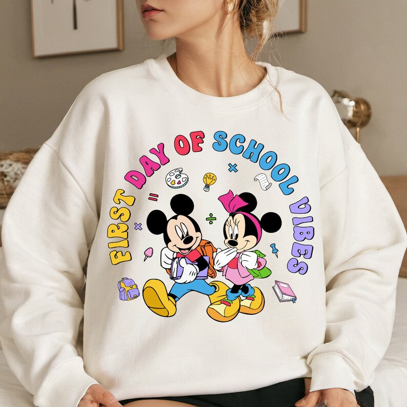 Mickeyy Mouse 1st Day of School Png, Minniee Mouse Teacher Png, First ...