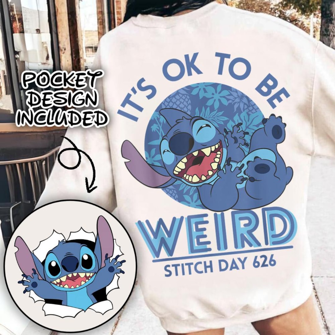 Blue Alien Stich Its Okay to Be Weird Png, Blue Alien Tsirt Png ...