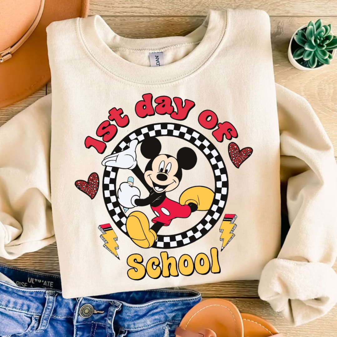Mickeyy Mouse 1st Day of School Png, Mouse Teacher Png, First Day of ...