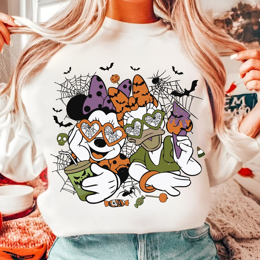 Retro Mini Mouse and Daisi Halloween Png, Trendy Micey Mouse Halloween ...