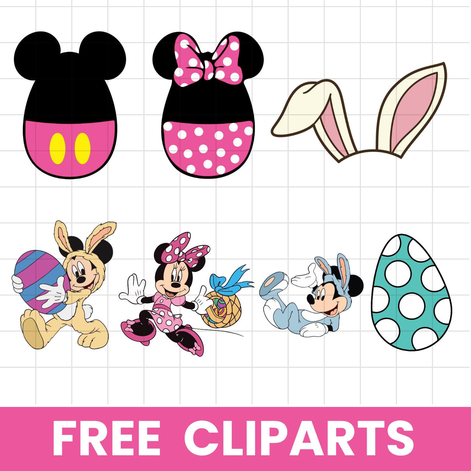 Mikey Mouse Easter Alphabet Letters PNG Bundle, Mouse and Friends ...
