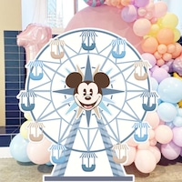 Printable Mickey's Fun Wheel Label, Mickey Birthday, Disneyland Party ...
