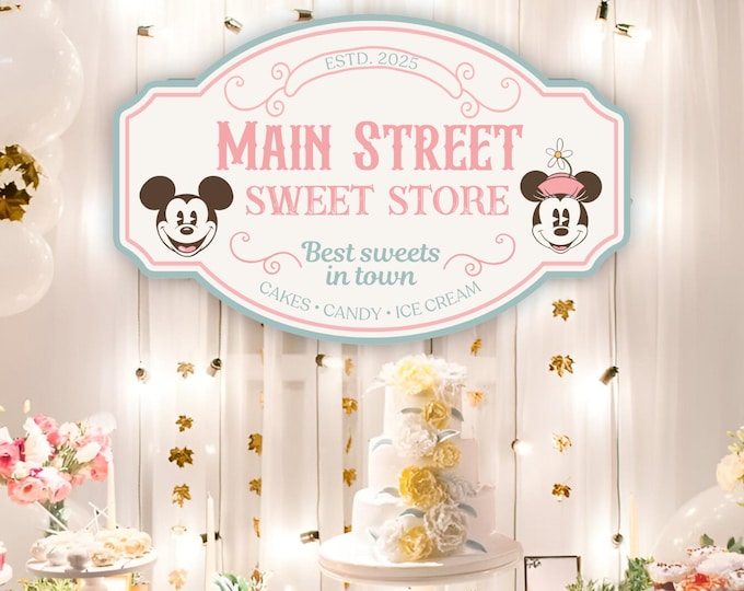 Disney Main Street Sign | Classic Disney Decor | Disney Home Decor ...