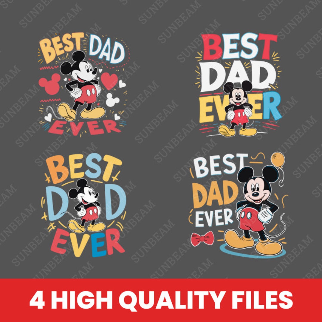Best Dad Ever Pngs, Father's Day Png, Mouse Dad Shirt, Gift for Dad Png ...