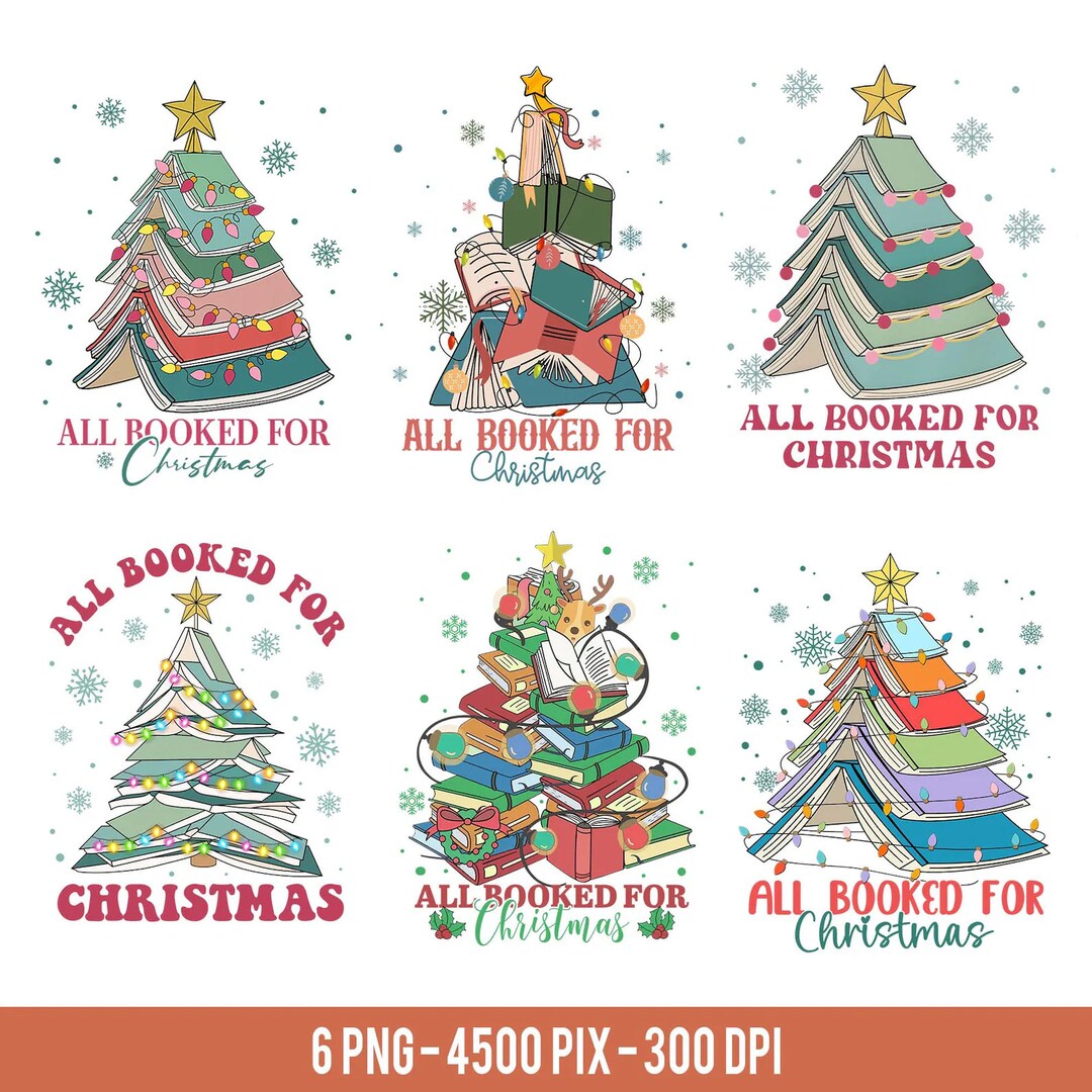 Christmas Book Tree Png, Christmas Gift, Book Lovers Png, Bookworm ...