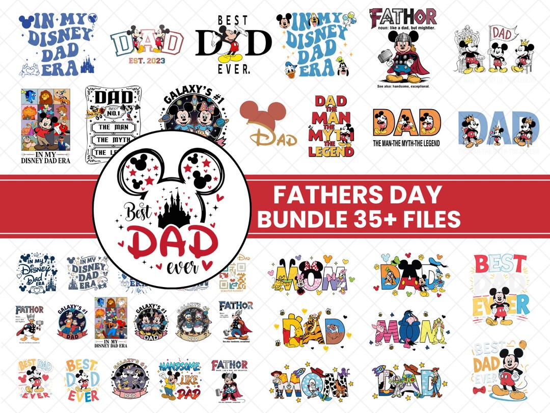 Fathers Day Mouse Bundle, Father's Day Bundle, Mouse Cartoon Dad Bundle ...