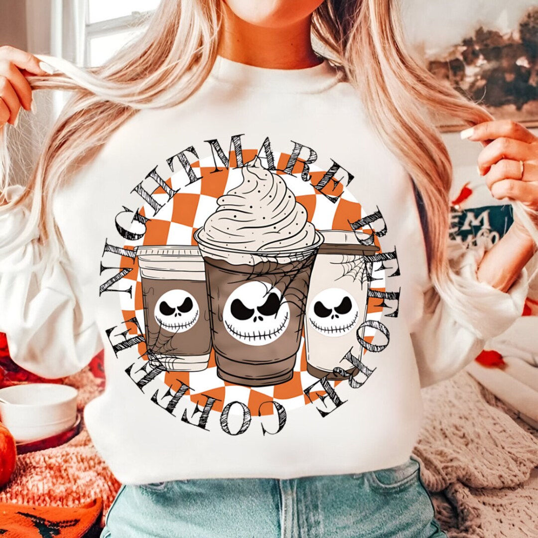 Nightmare Before Coffee Png, Nightmare Character Halloween Png, Spooky ...