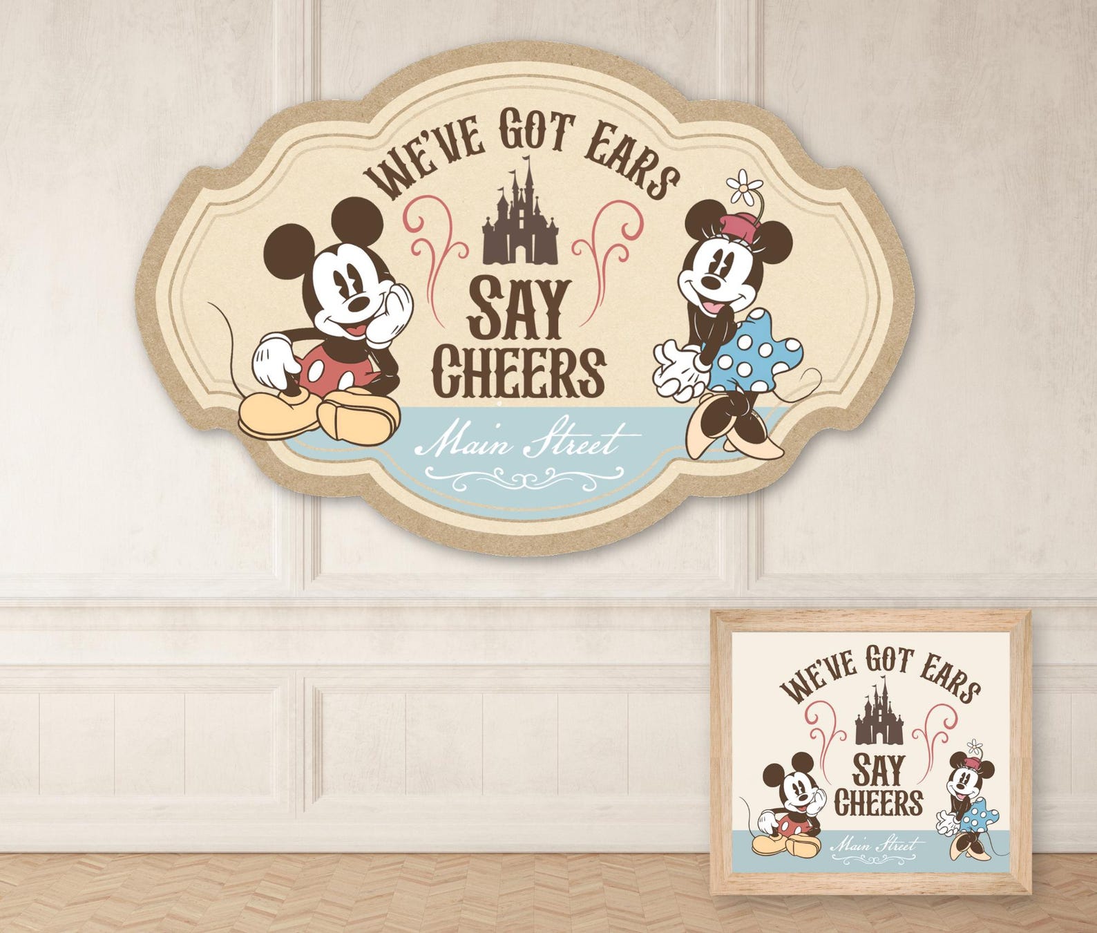 Mikey Mouse We've Got Ears Say Cheers Sign, Mikey Birthday, Mini Baby ...