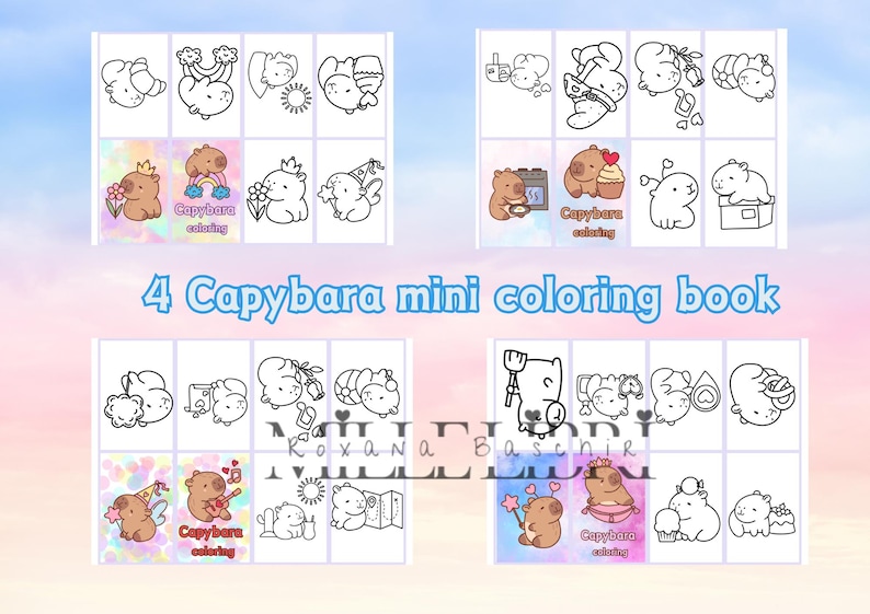 Capybara Coloring Book - Etsy