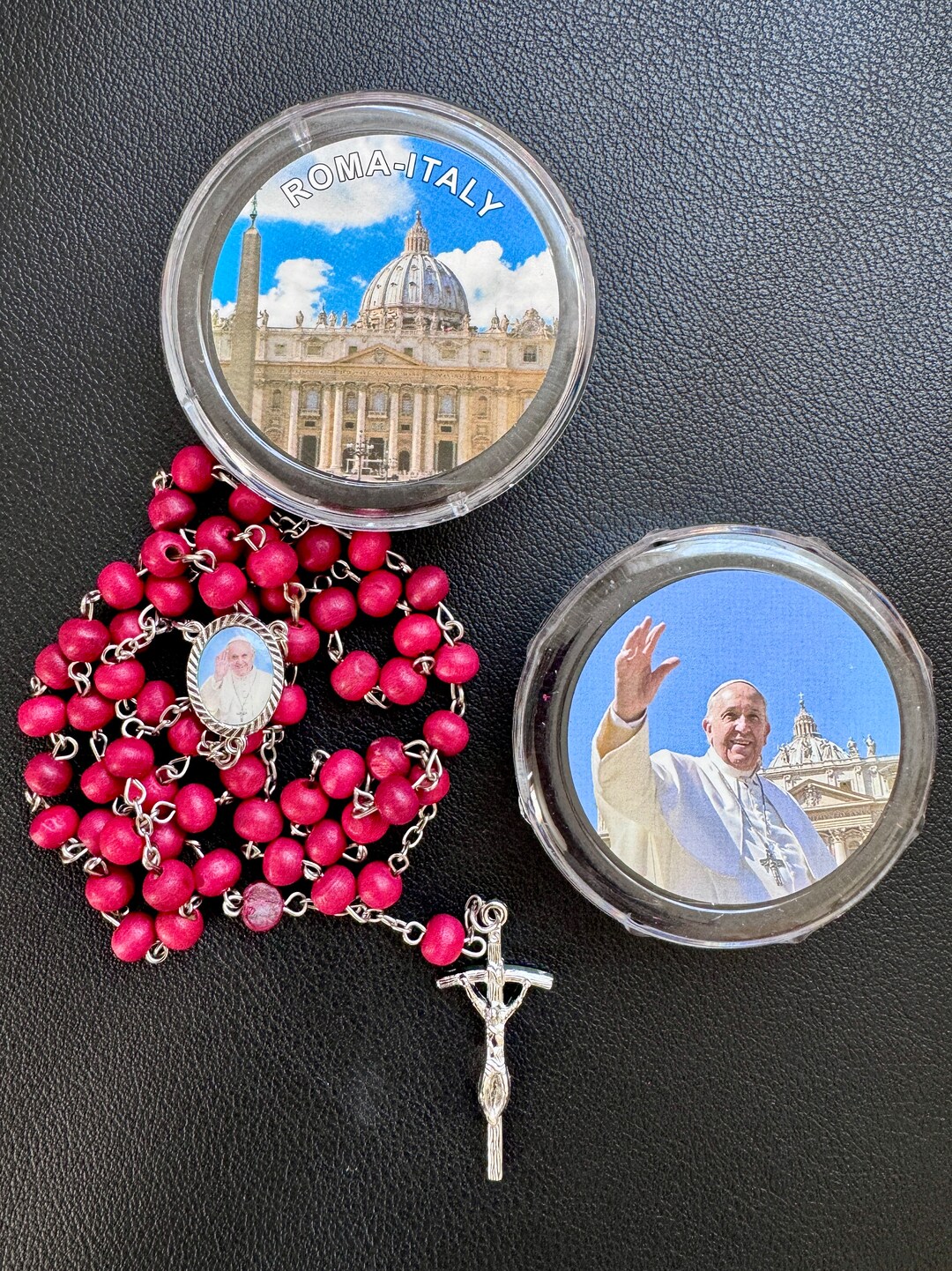 Vatican ROSARY- Pope Francis Rose Scented Rosary With Case- BRAND NEW ...