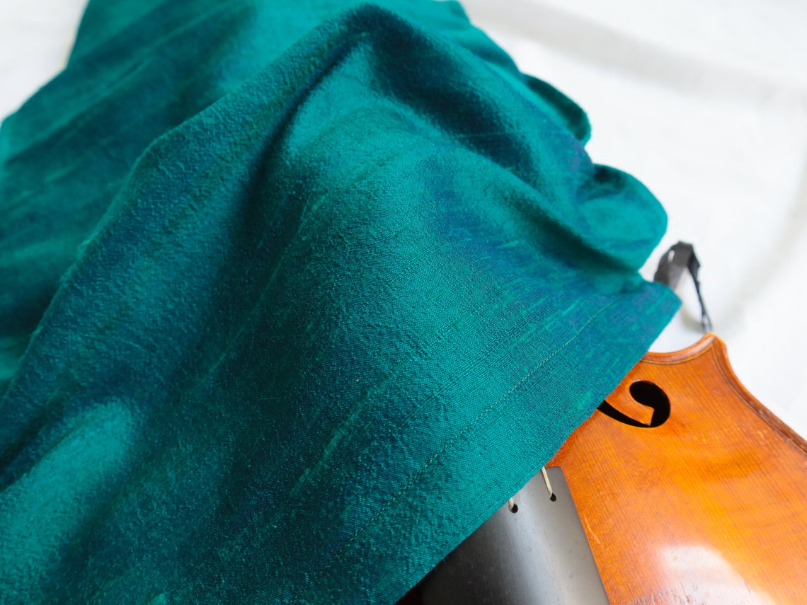 100% Pure Silk Violin Bag Handmade Vibrant Teal - Etsy