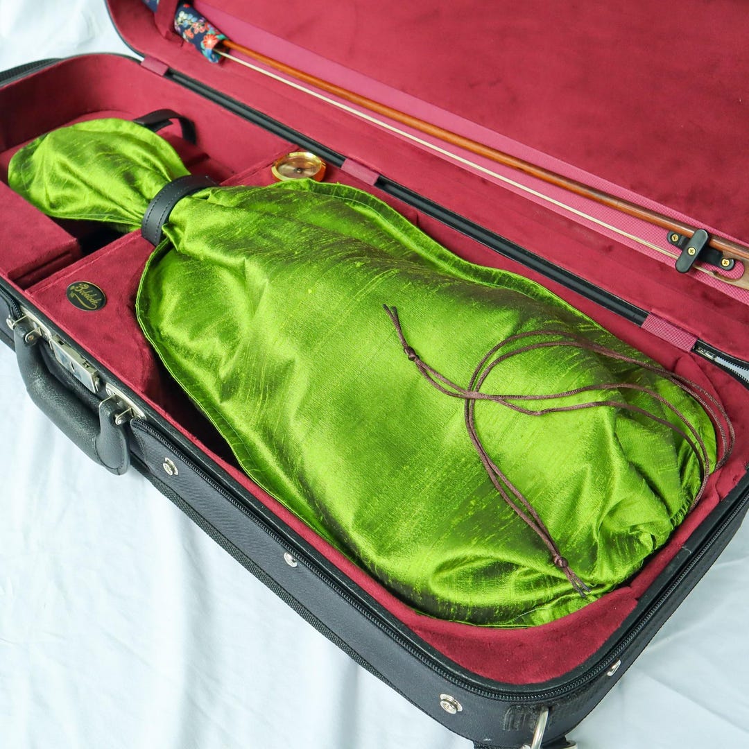 Forest Green Silk Bag for Viola | Handmade Instrument Protection ...