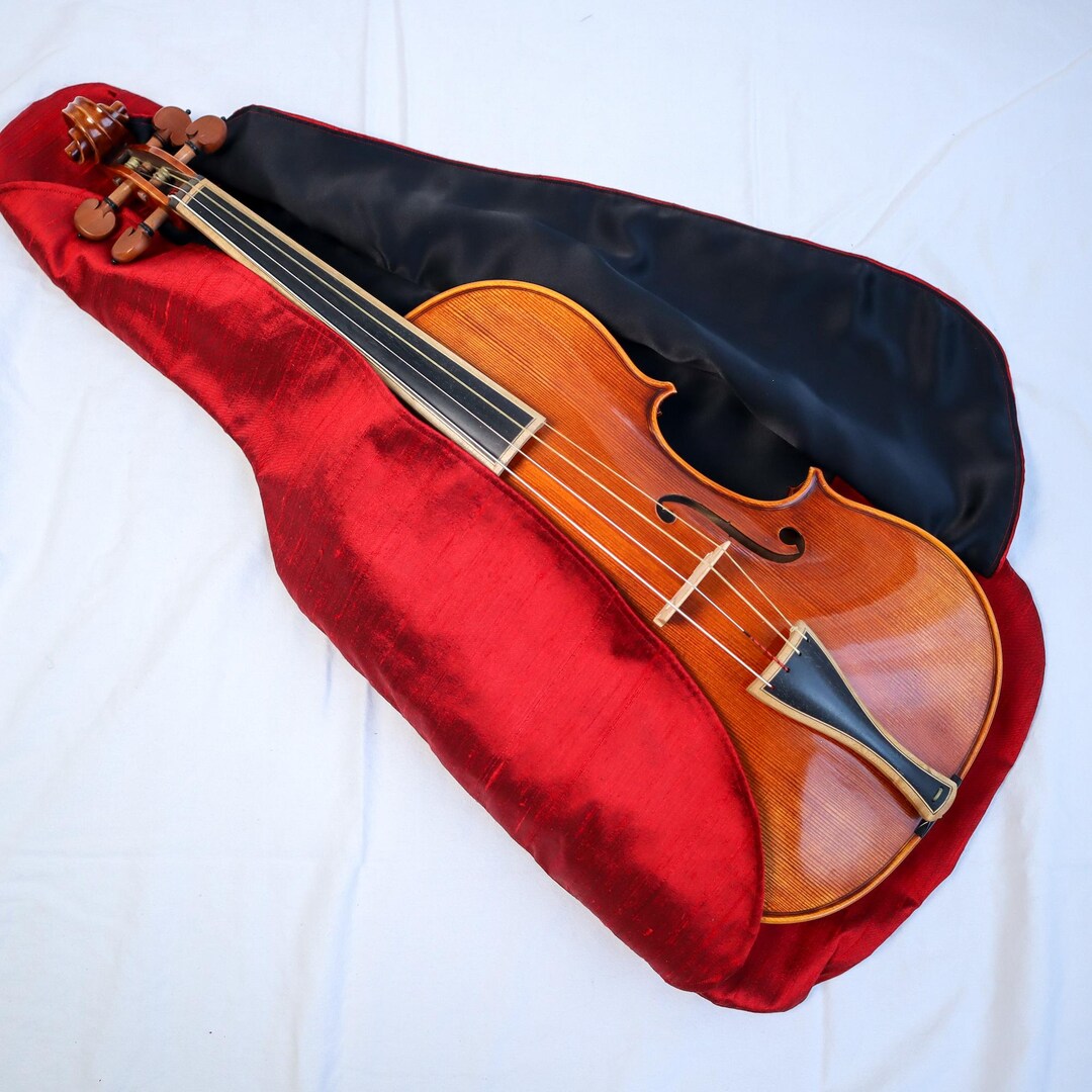 Black Cherry Red Silk Wrap for Viola | Handmade Instrument Bag - Etsy
