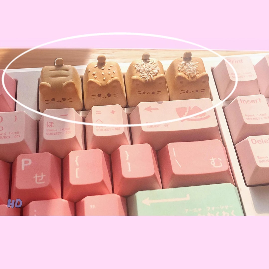 Cute Bread Loaf Cat Key Cap Collection Handmade Artisan Keycap | Keycap ...
