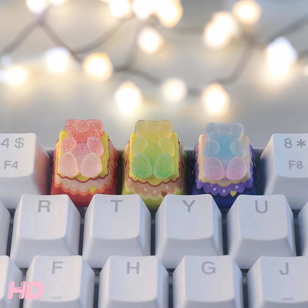 Cute Gummy Bear Key Cap Collection Handmade Artisan Keycap | Keycap ...