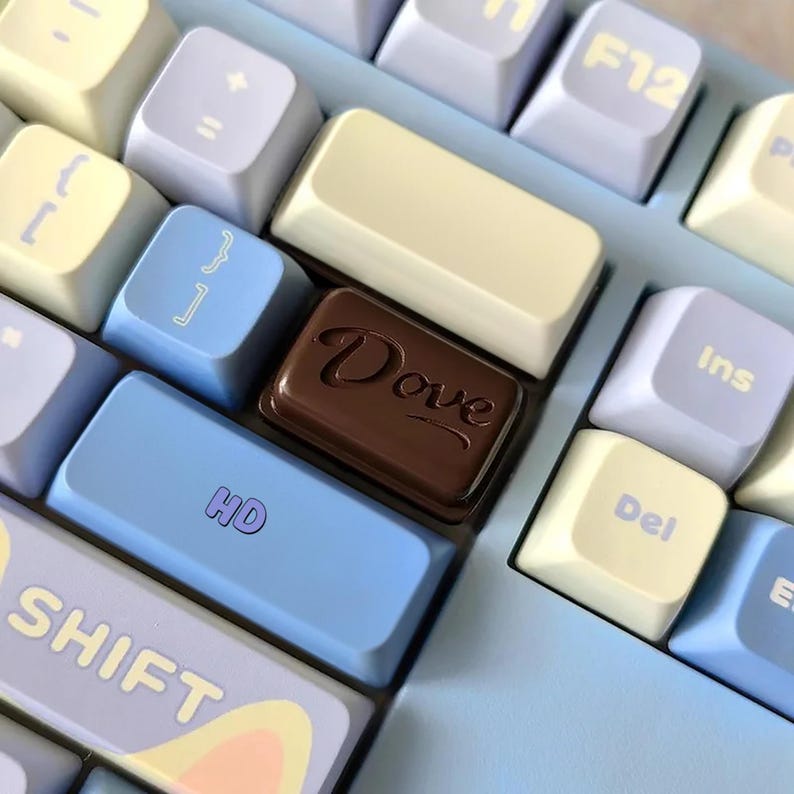 Cute Dove Chocolate Key Cap Handmade Artisan Keycap | Keycap | Cute ...
