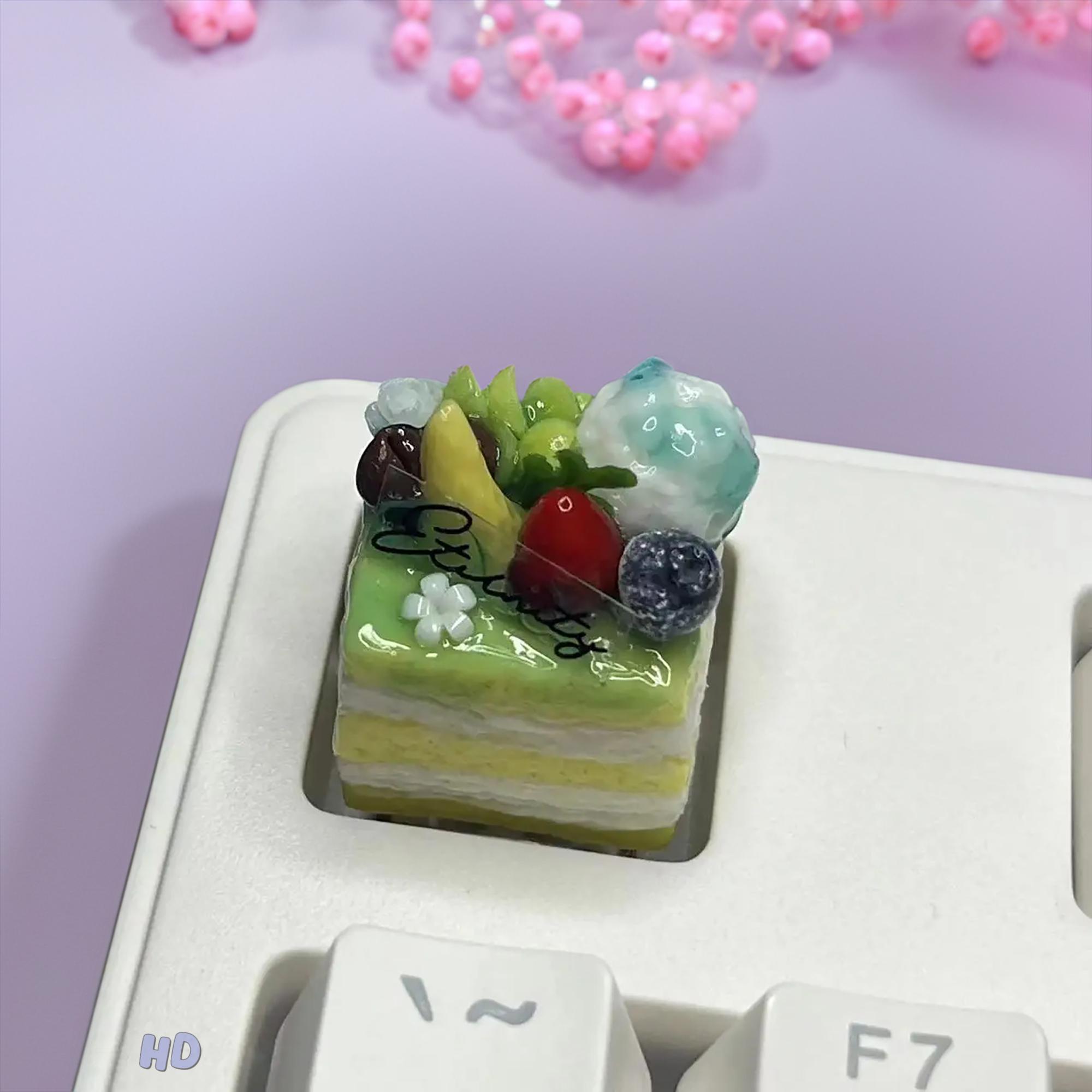 Cute Lifelike Gourmet Cake Keycaps Handmade Artisan Keycap | Keycap ...