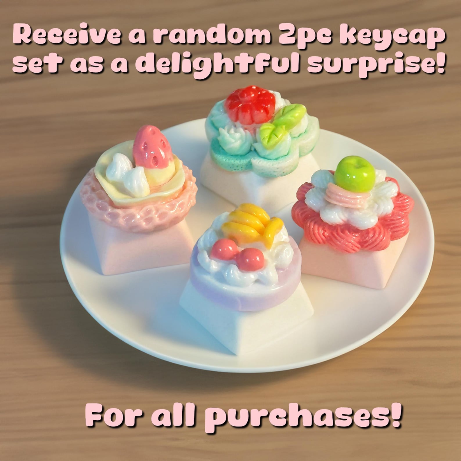 Cute Lifelike Cakes & Pies, Key Cap Handmade Artisan Keycap | Keycap ...