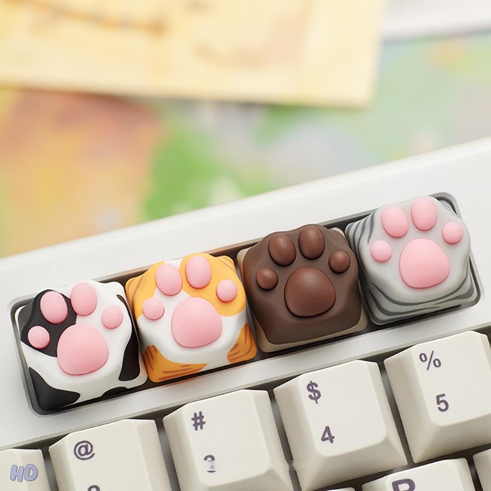 Cute Kitty Paw Keycap Handmade Artisan Keycap | Keycap | Cute Keycaps ...
