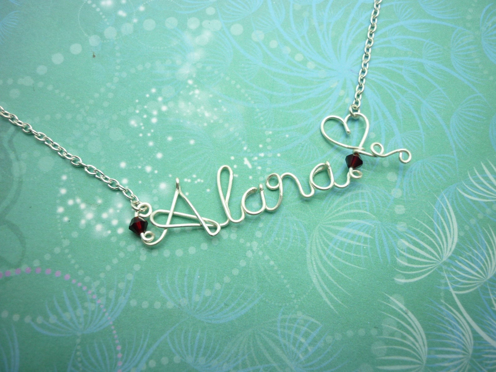 Personalized Wire Word Necklace Wire Name Necklace | Etsy